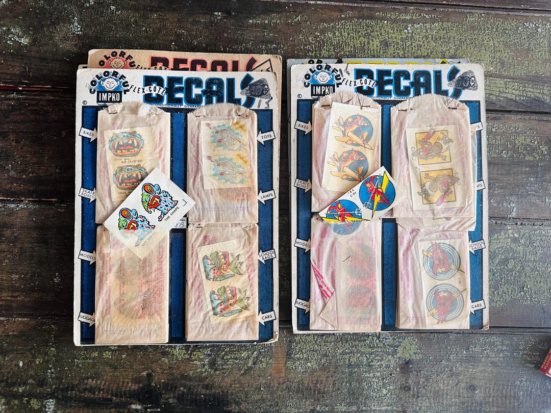 Vintage Impko DECAL Display Boards MONSTERS Indians Vampire Ghost ...