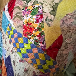 VINTAGE PATCHWORK Crazy Quilt JACKET 70s 80s Floral Fabrics Hand Made Cropped - Etsy