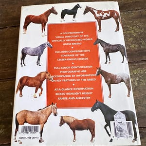 Vintage Book HORSE BREEDS Hard Cover Great HORSE Encyclopedia Guide W ...