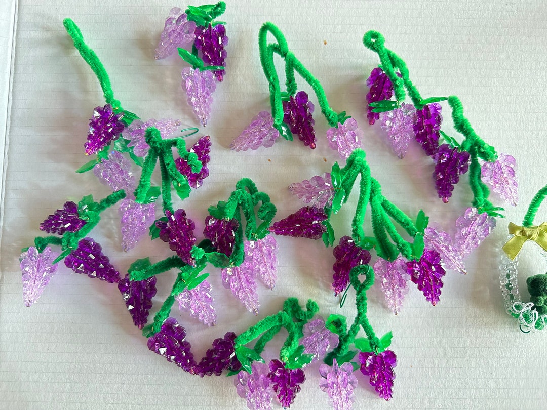 VINTAGE BEADED Grape Clusters FRUIT Grapes - Etsy