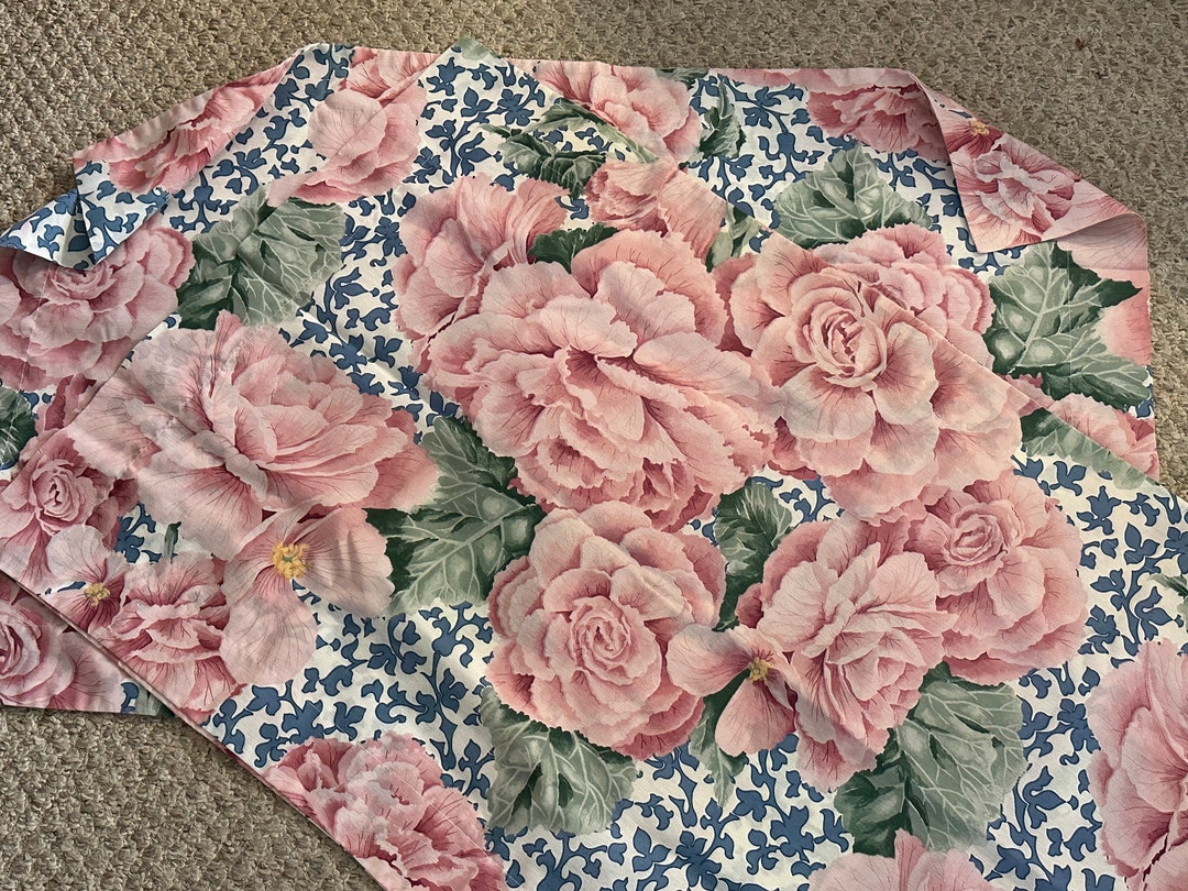 Pr Vintage BEAUTIFUL Pink Roses PILLOWCASES King Size - Etsy