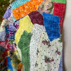 VINTAGE PATCHWORK Crazy Quilt JACKET 70s 80s Floral Fabrics Hand Made Cropped - Etsy