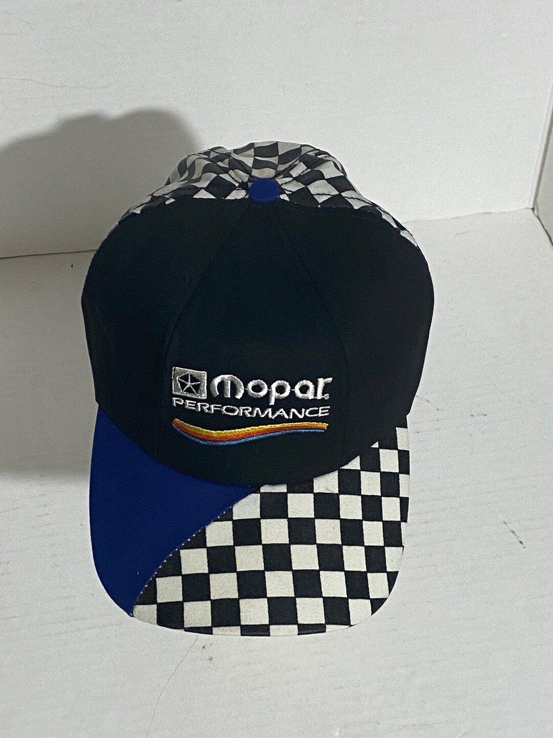 Vintage MOPAR RACING TRUCKER Cap Hat Checker Chevy 80s Checkered Ball ...
