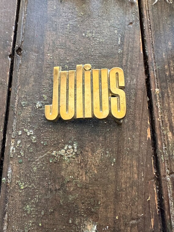 1970’s Awesome JULIUS Name BELT BUCKLE Vintage "Name" - Gem