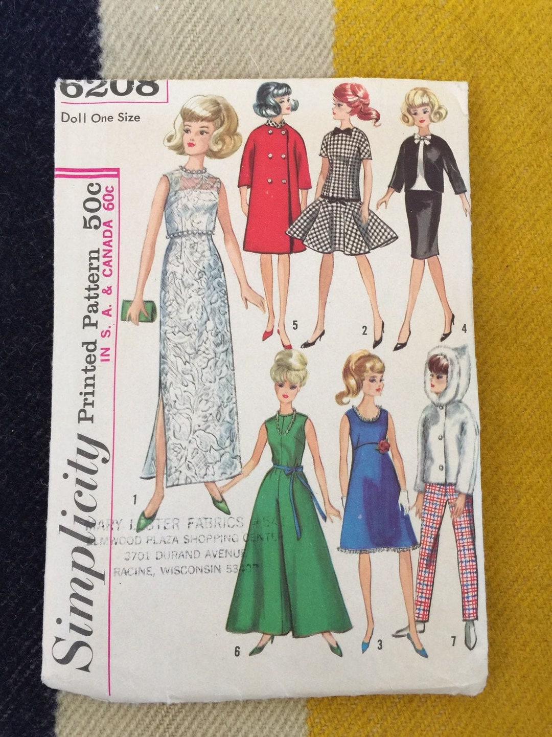 1950s VINTAGE SIMPLICITY DOLL Pattern Dresses Barbie - Etsy