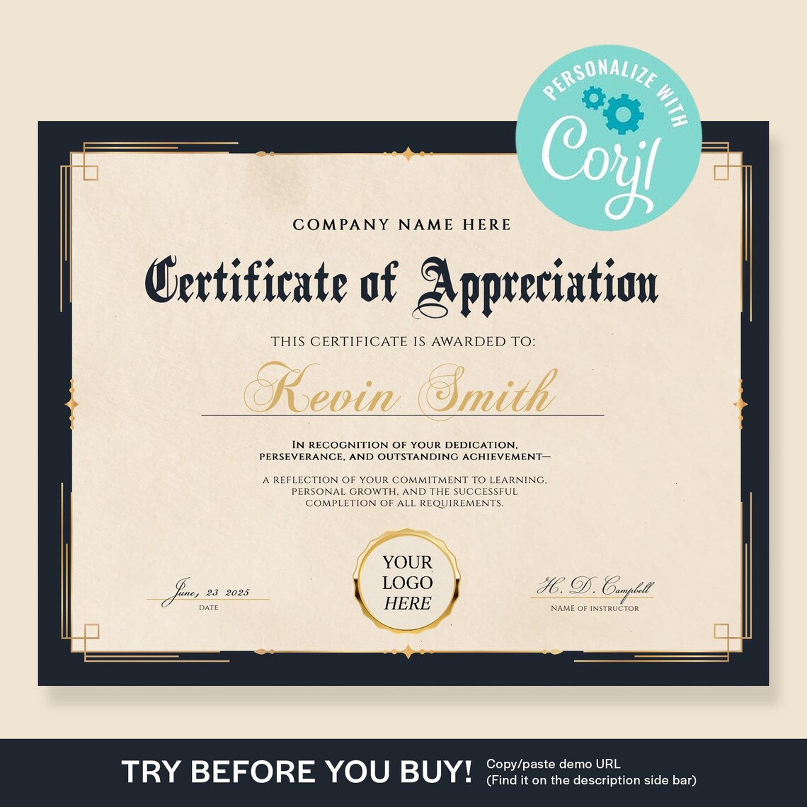 Editable Certificate of Appreciation Template, Printable Graduation ...