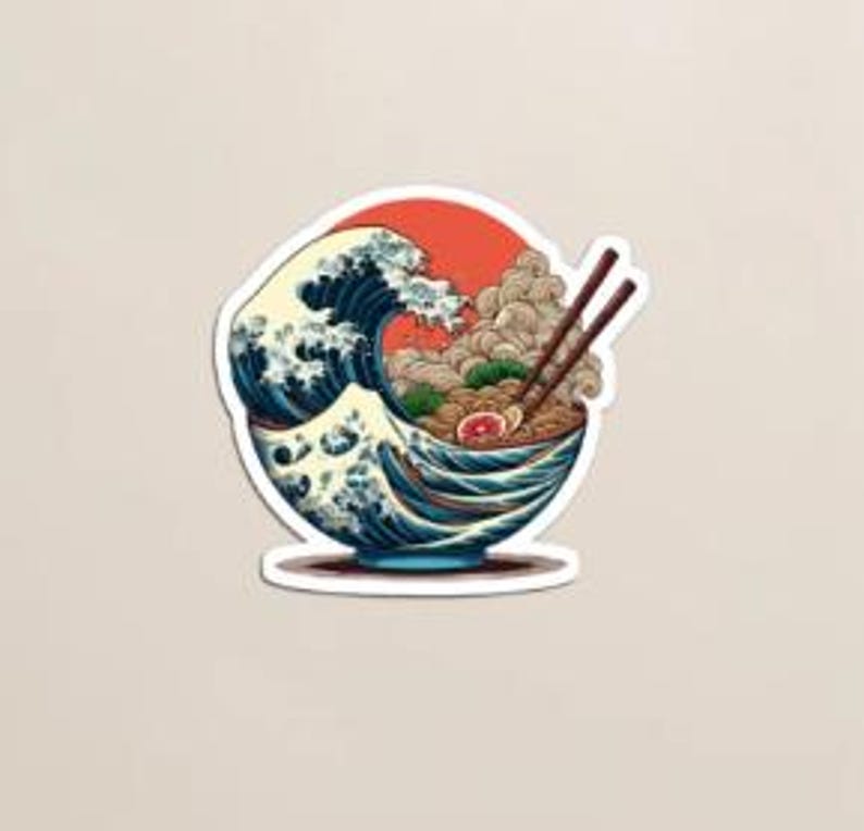 The Great Ramen Wave - Etsy
