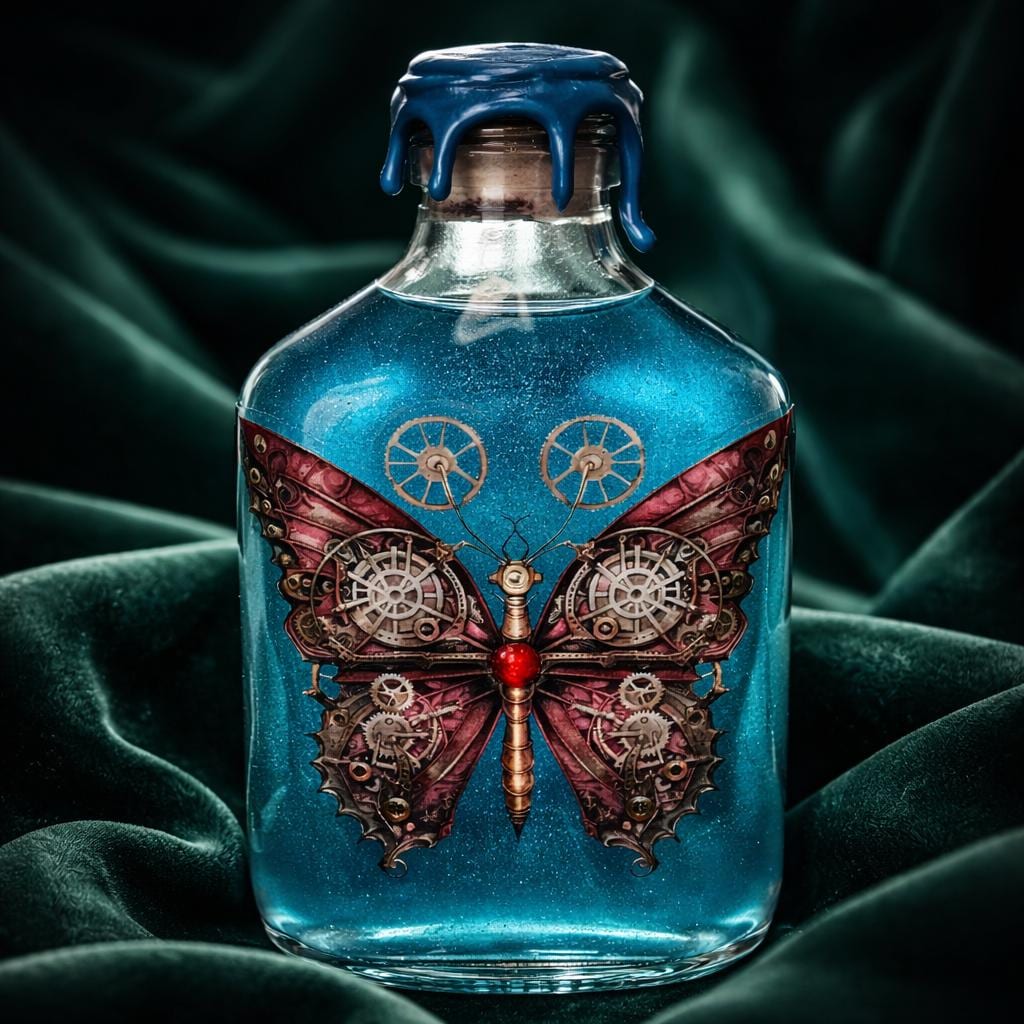 Steampunk Butterfly Potion Bottle Series – Handmade Fantasy Alchemy ...