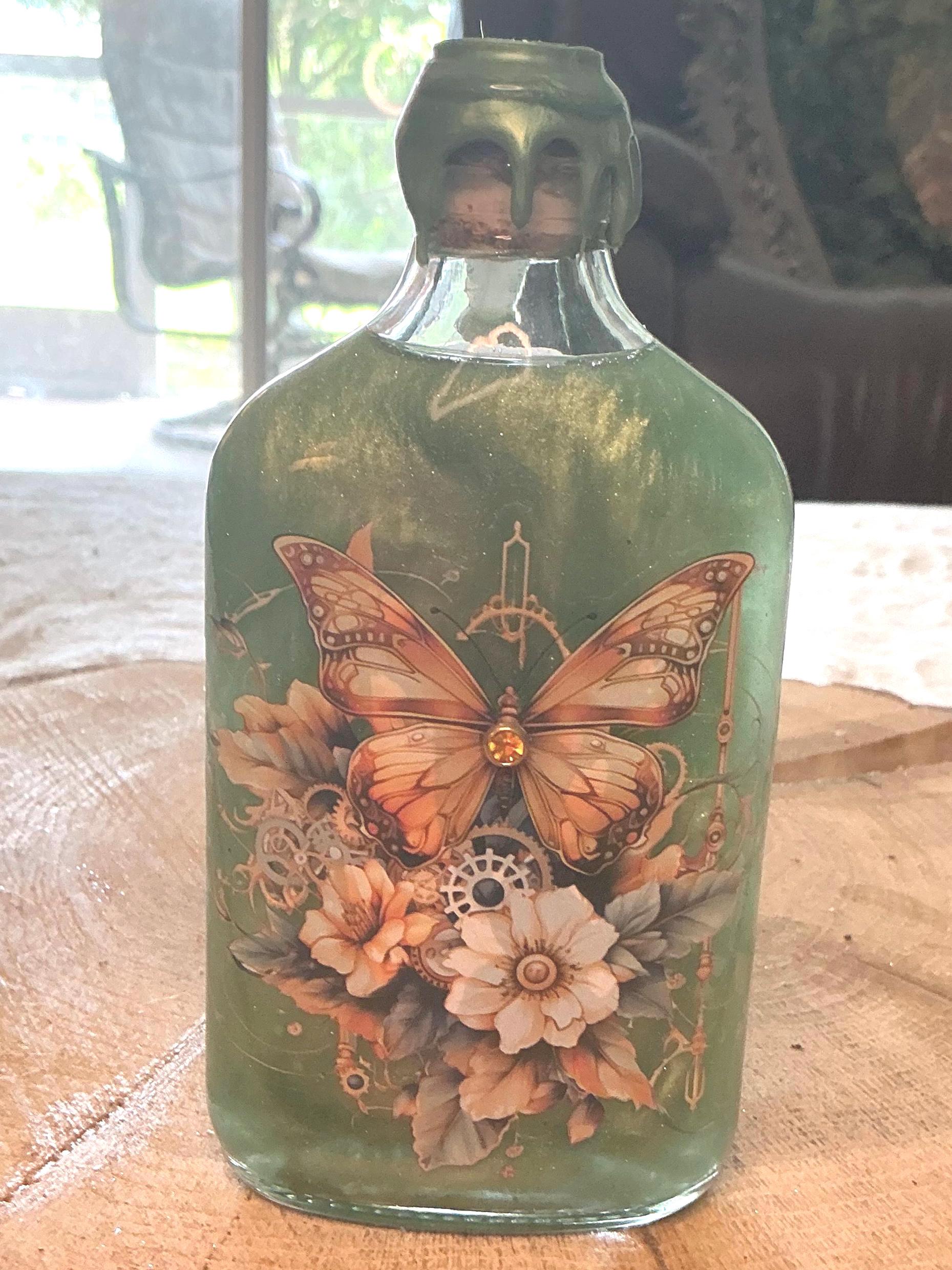Butterfly Potion Bottle – Handmade Fantasy Alchemy Decor, Fairycore ...