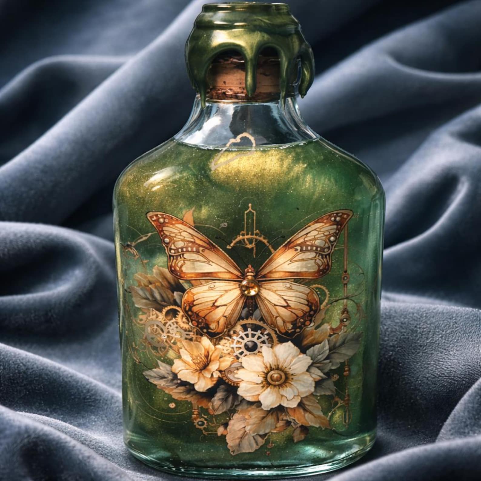Steampunk Butterfly Potion Bottle Series – Handmade Fantasy Alchemy ...