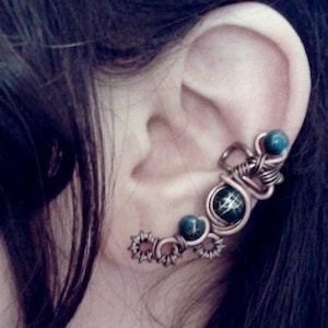 Blue Evil Eye Ear Cuff - Etsy