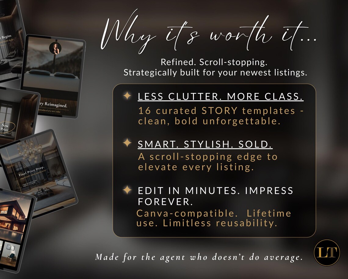Realtor Story Templates: Animated Real Estate Marketing Graphics (canva ...