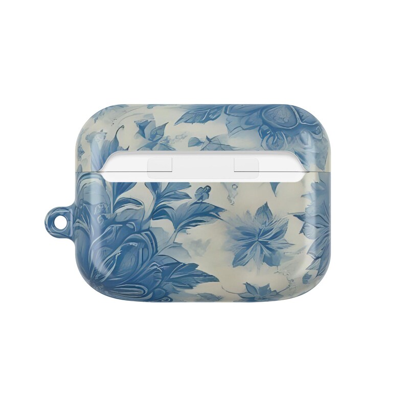 Floral AirPod Case, Elegant Earbud Covers, Blue Flower Design, Gift for ...
