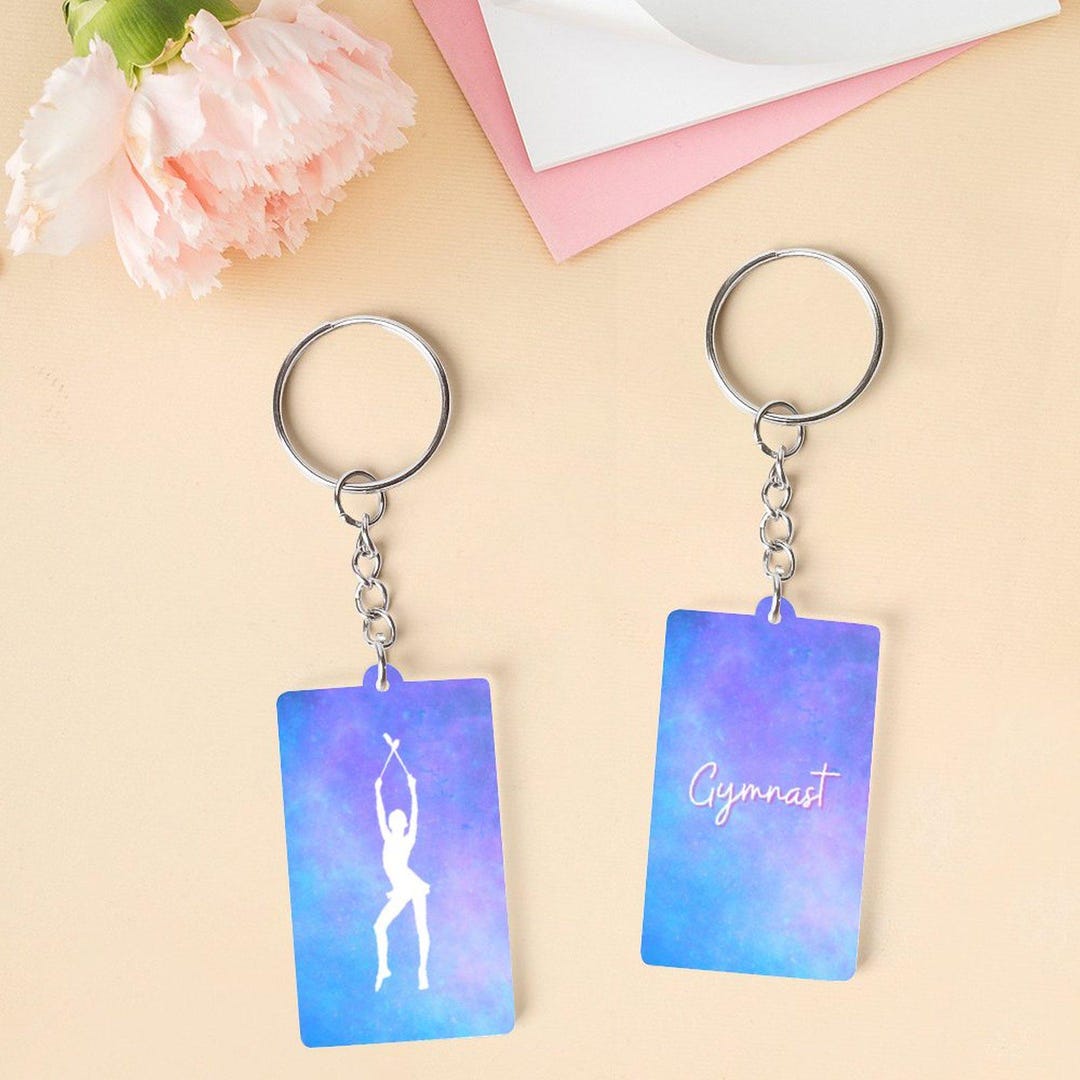 Rhythmic Gymnastics Clubs Acrylic Keychain - Etsy