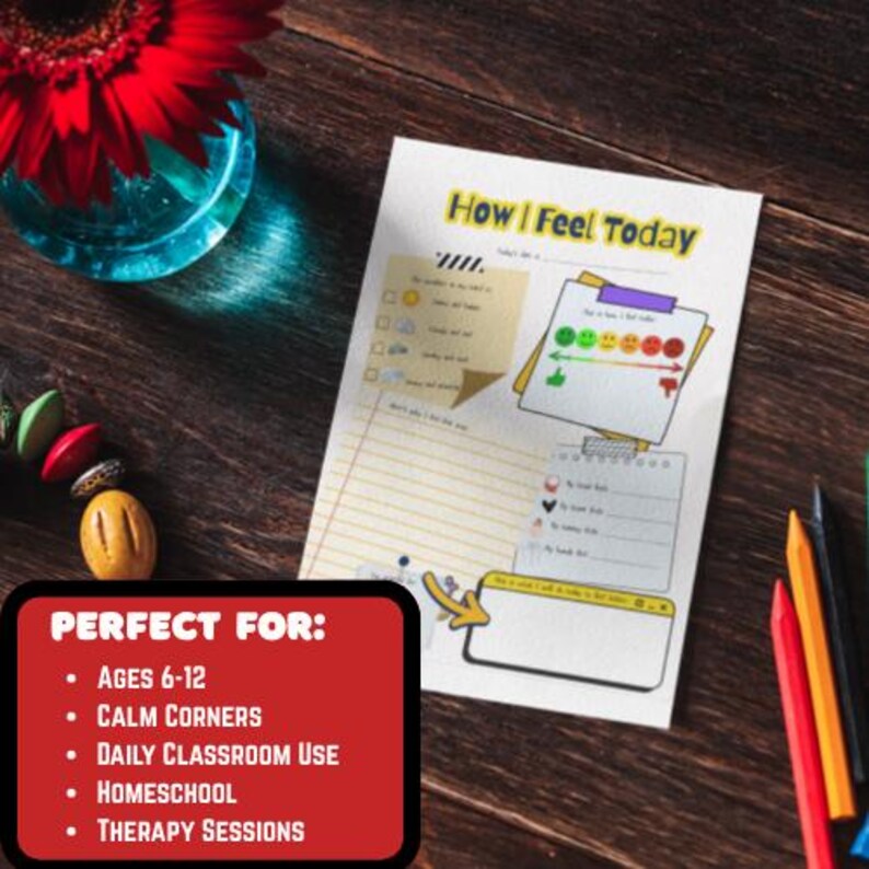 How I Feel SEL Worksheet for Kids Printable Emotes Daily Feeling ...