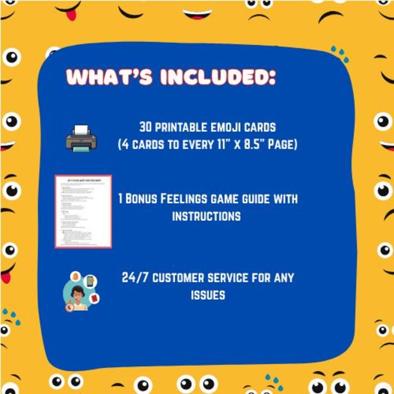 Emotions Flashcards for Kids Emoji Pictionary Game SEL Flashcards ...