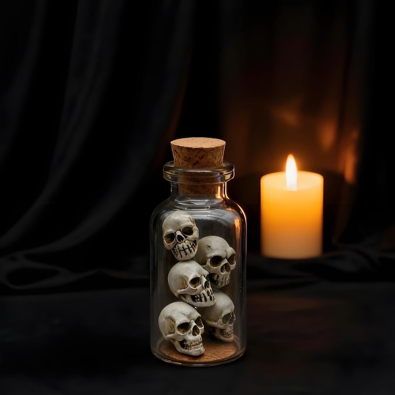 Resin Skull in Jar - Etsy