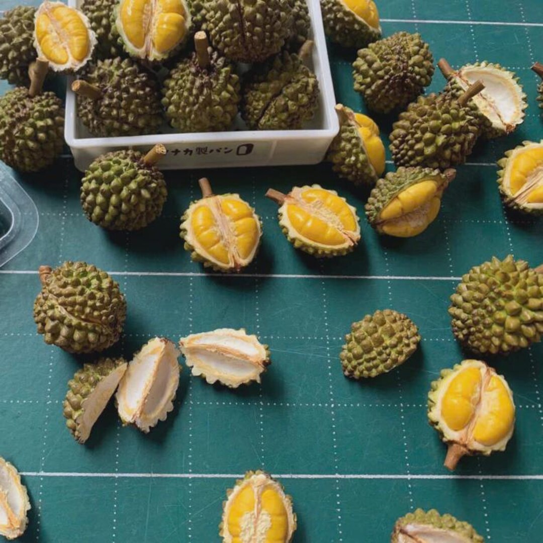 2pcs Durian Miniatures Fruit ,gift Family, Home Garden, Miniatures Bake ...