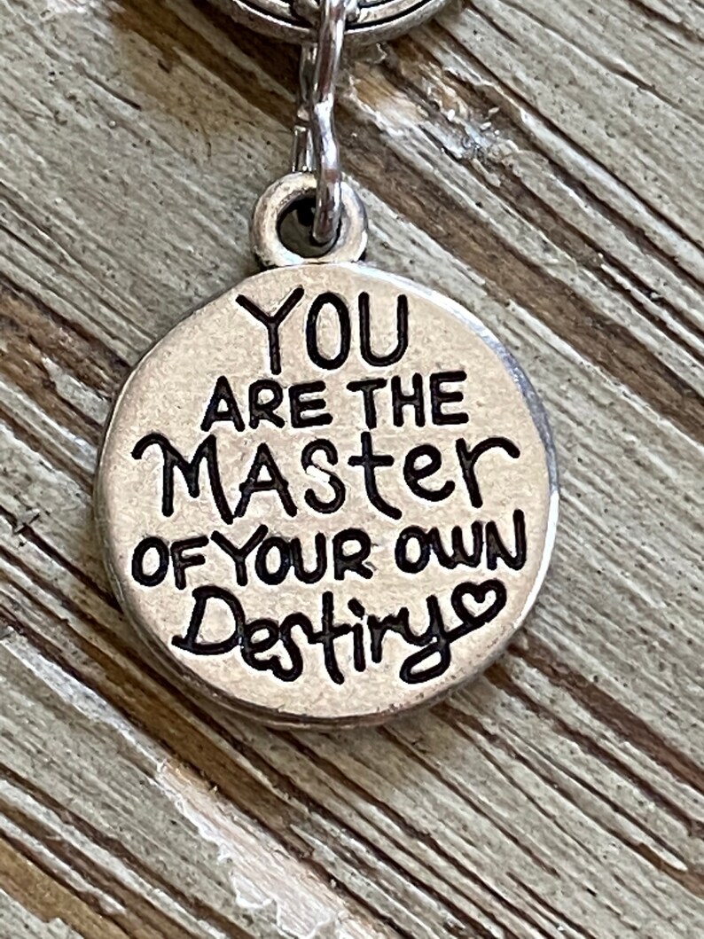 You Are the Master of Your Own Destiny Silvertone Charm - Etsy