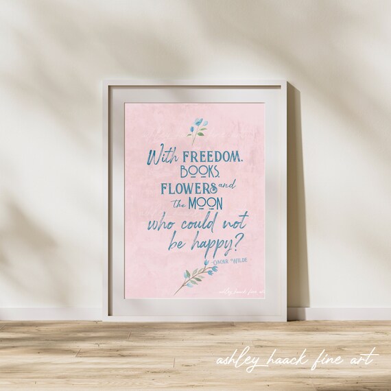 Oscar Wilde Book Quote Wall Decor Book Wall Print - Etsy