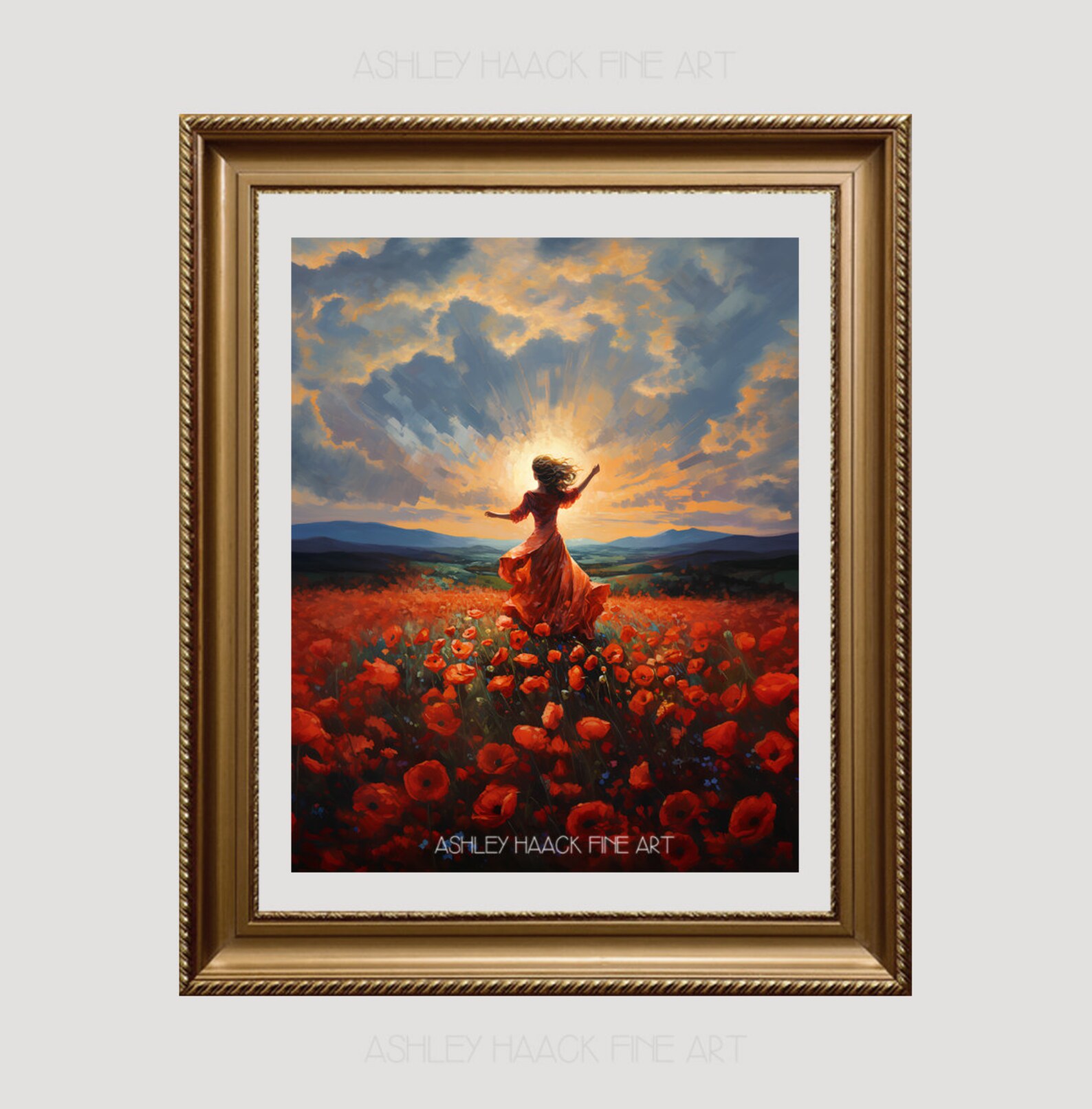 Poppy Digital Painting Fine Art Art Print - Etsy