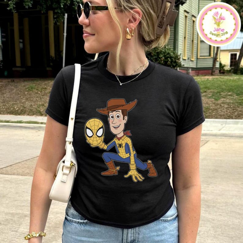 All Characters Disney Spiderman Baby Tee Crop Tank, Mickey Minnie ...