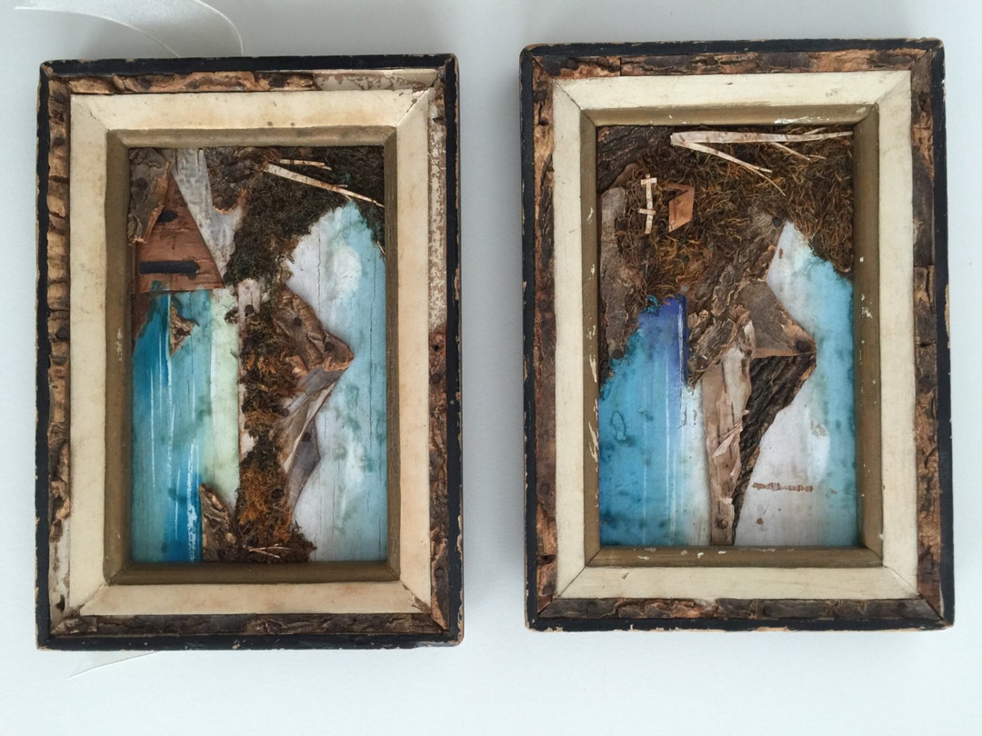 Vintage Handmade 3D Scenery Japan/ Vintage Japan Framed Hand Made ...