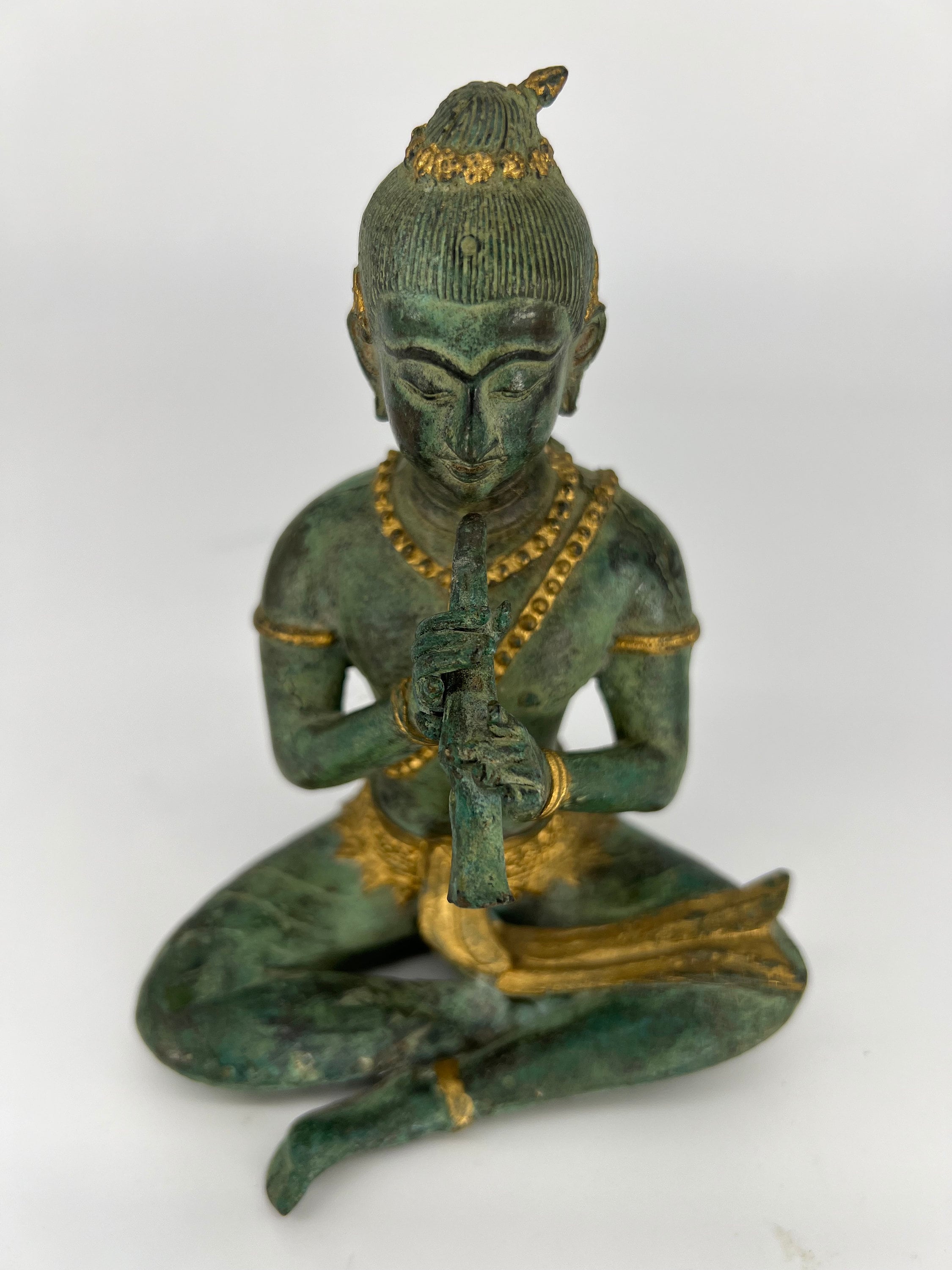 Vintage Bronze Sculpture-playing Music-6x4 - Etsy