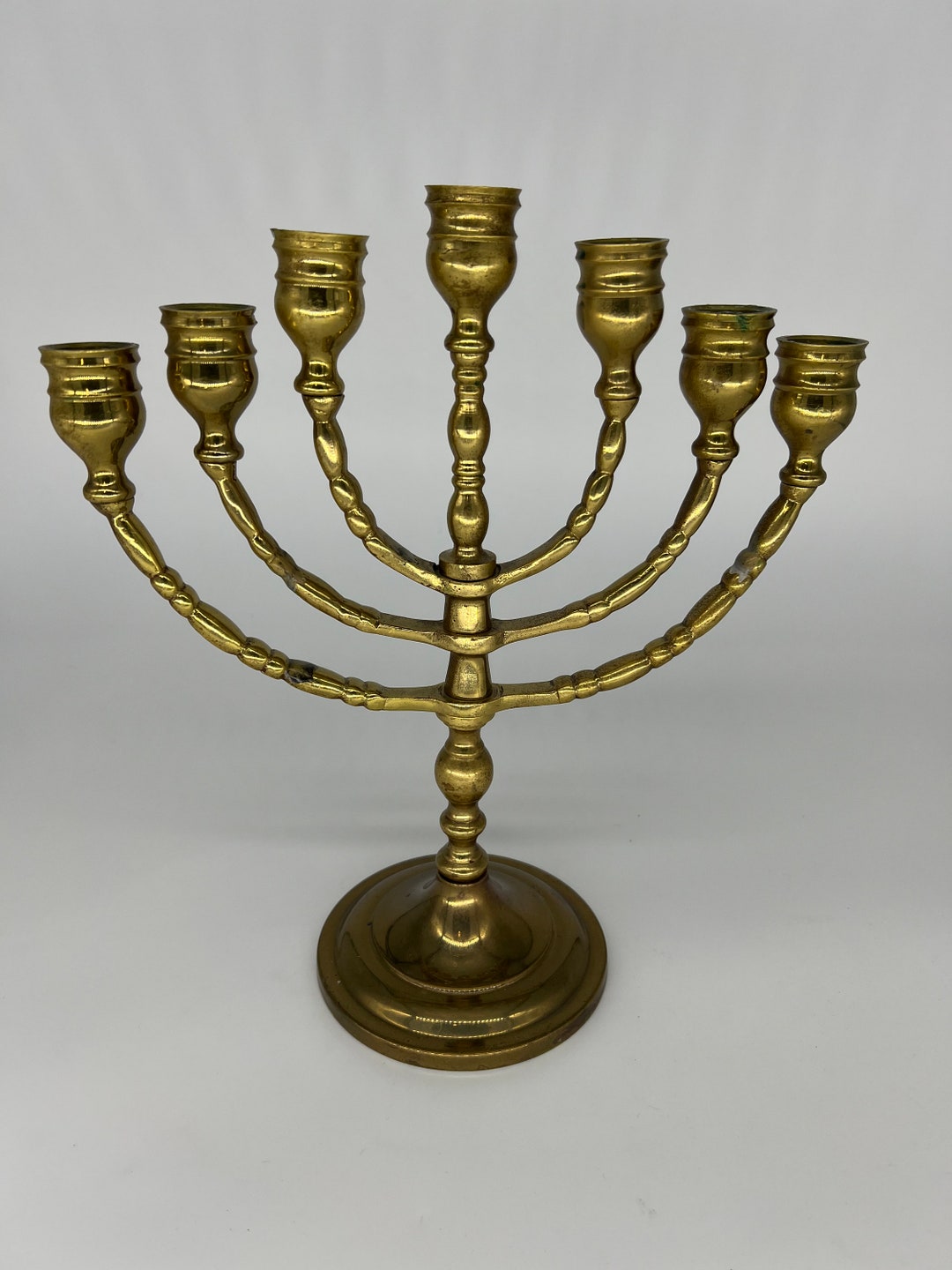 Vintage Solid Brass Seven Stick Holder Heavy Candle Holder/ Heavy ...