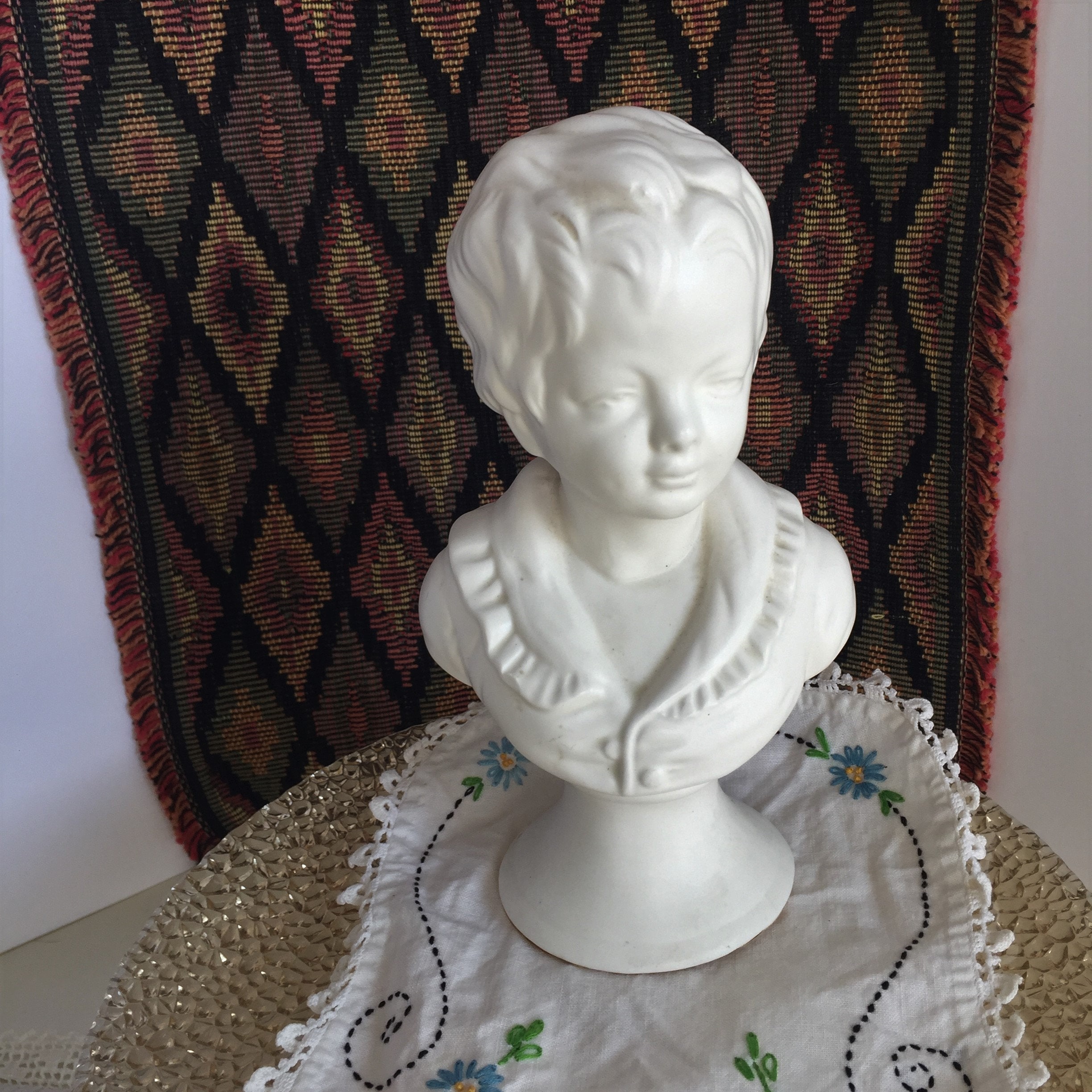 Vintage Japanese Ceramic Boy Bust Sculpture, 1950s Decor - Etsy