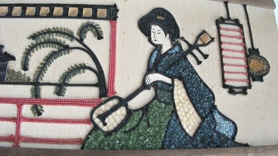 Vintage Oriental Lute Player Wall Decor/ Handmade Lute Player - Etsy