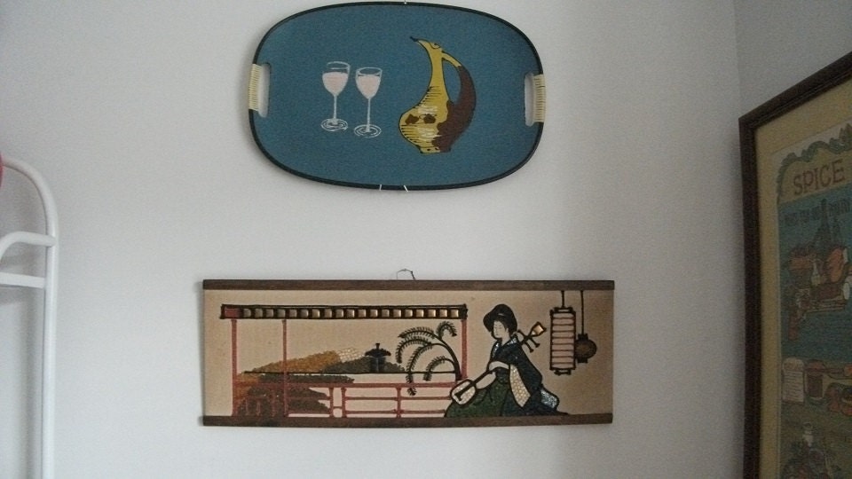 Vintage Oriental Lute Player Wall Decor/ Handmade Lute Player - Etsy