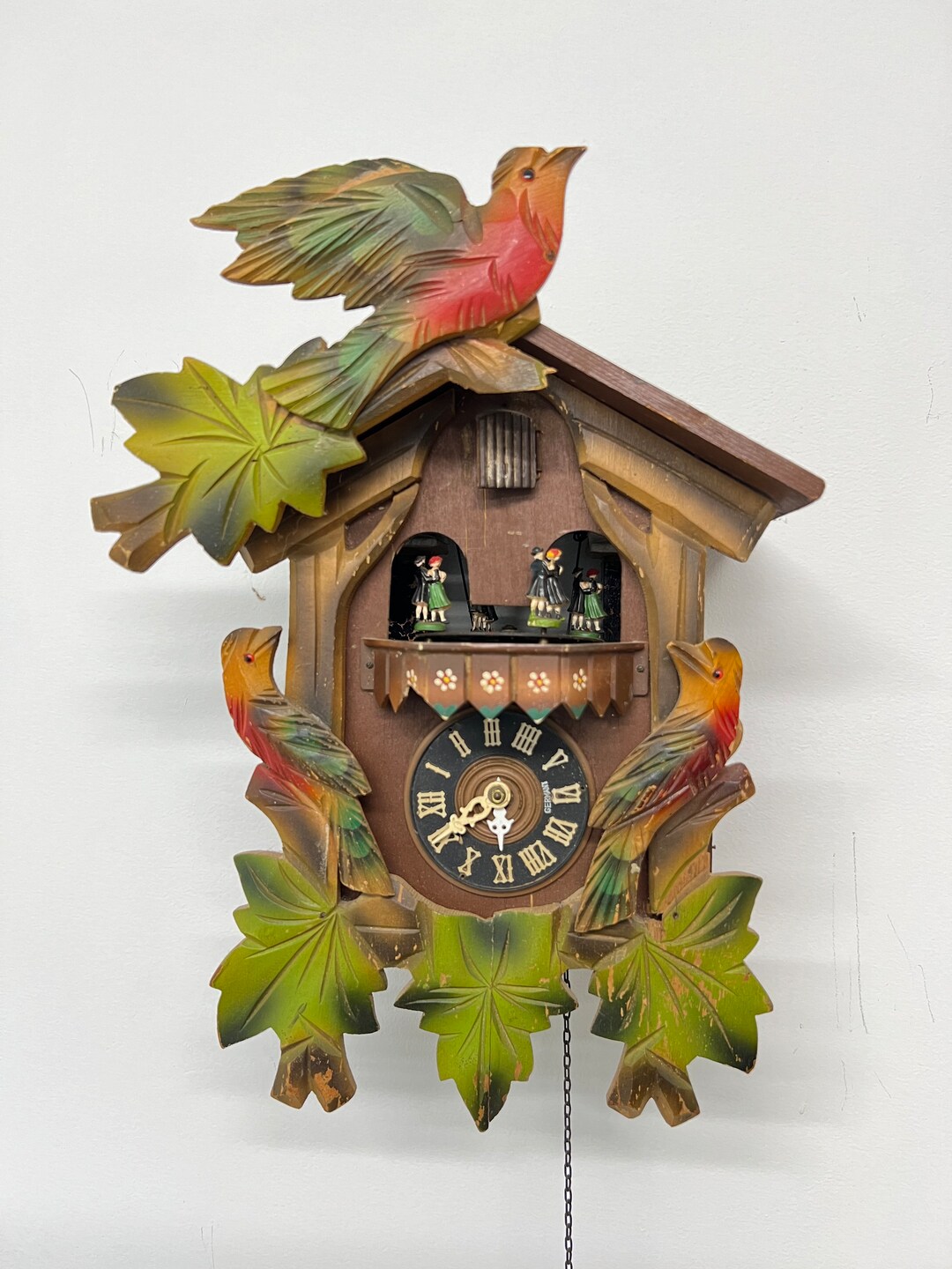 Exquisite Vintage Cuckoo Wall Clock From Germany: 13"x9"x5.5" - Etsy