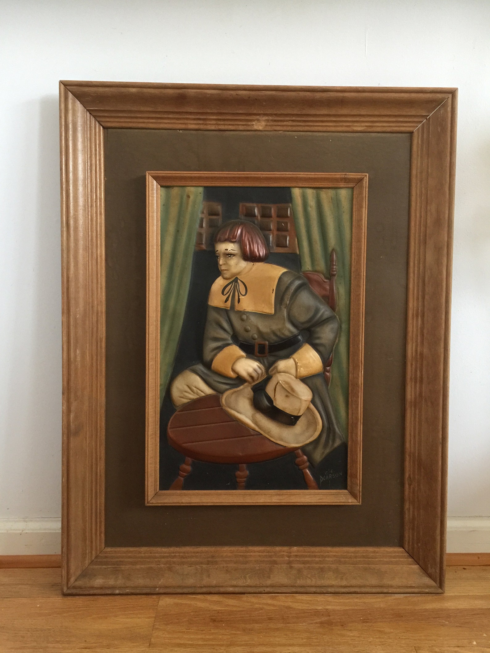 Mid Century C E Pearson Embossed Cooper Painted 3D Sculptures | Etsy