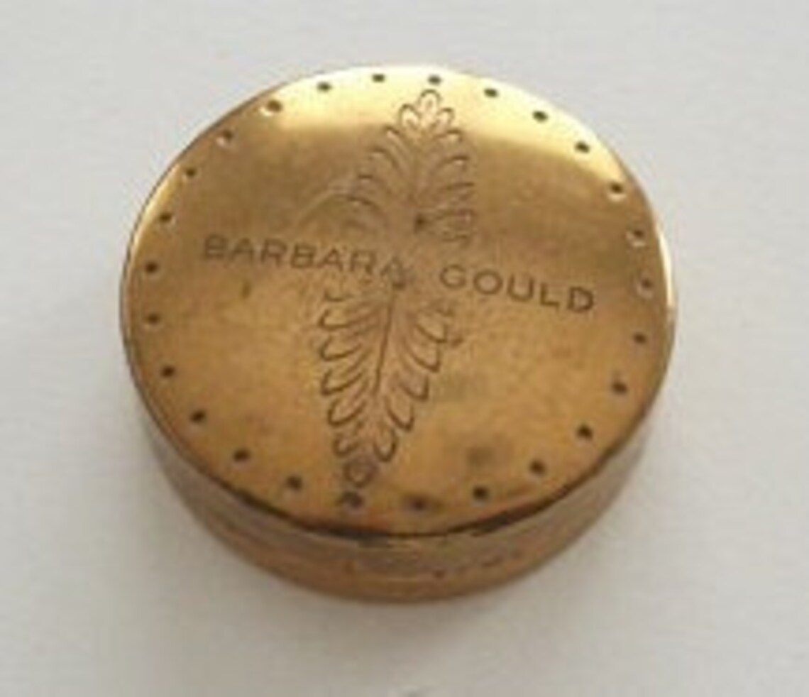 Vintage BARBARA GOULD Compact rouge, Nueva York/ Mid Centuries Barbara ...