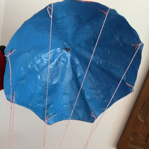 Vintage Paper-mache-parachute-clown Hand Made Hand Painted 34 ...