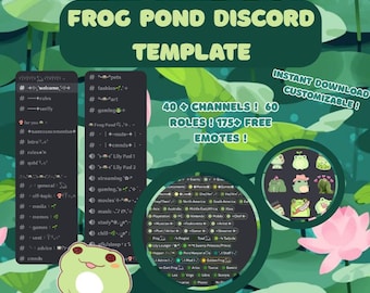 Frog Pond Discord Template: Cottagecore Server With 175+ Emotes ...