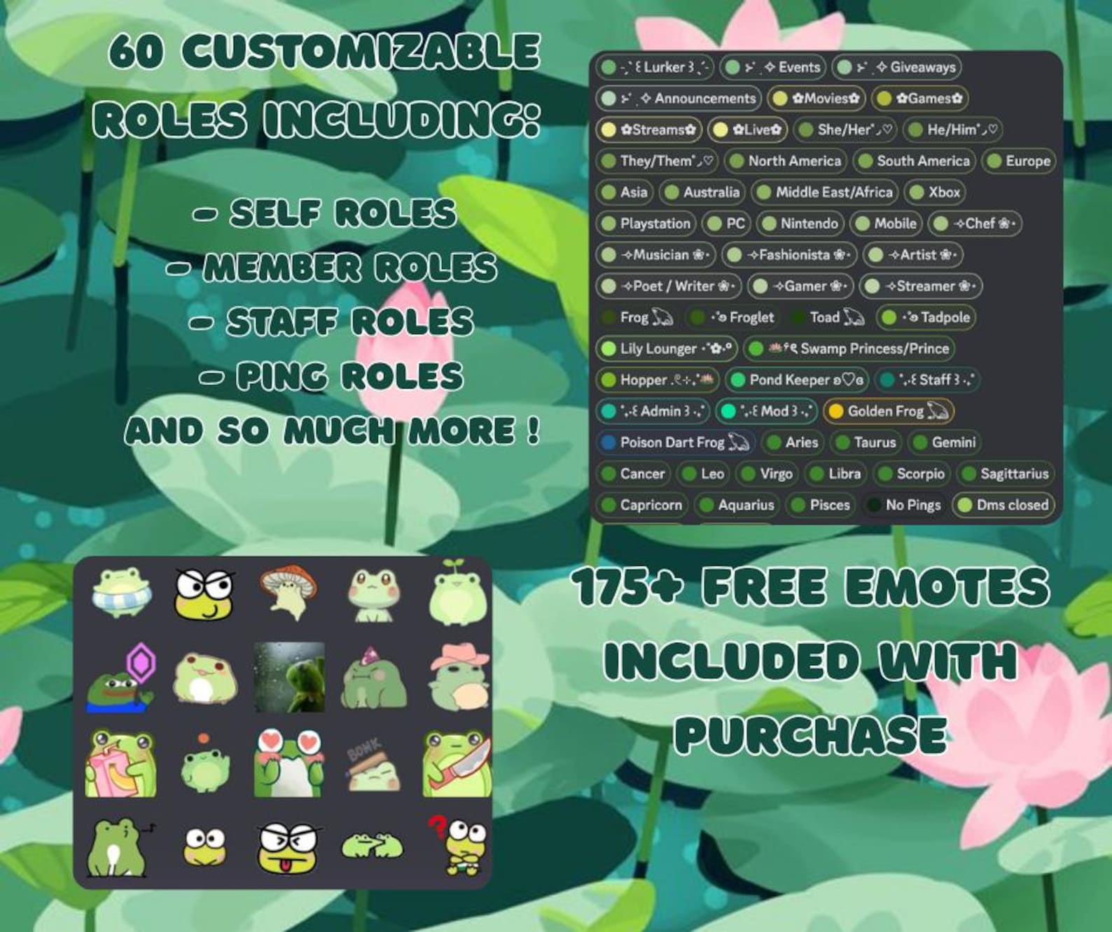 Frog Pond Discord Template: Cottagecore Server With 175+ Emotes ...