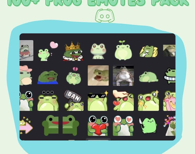 Cute Frog Emotes Pack | 100+ Green Meme Emoticons for Discord (instant ...