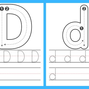 Alphabet Tracing Worksheet. A-Z Letter Practice Printable. Preschool ...