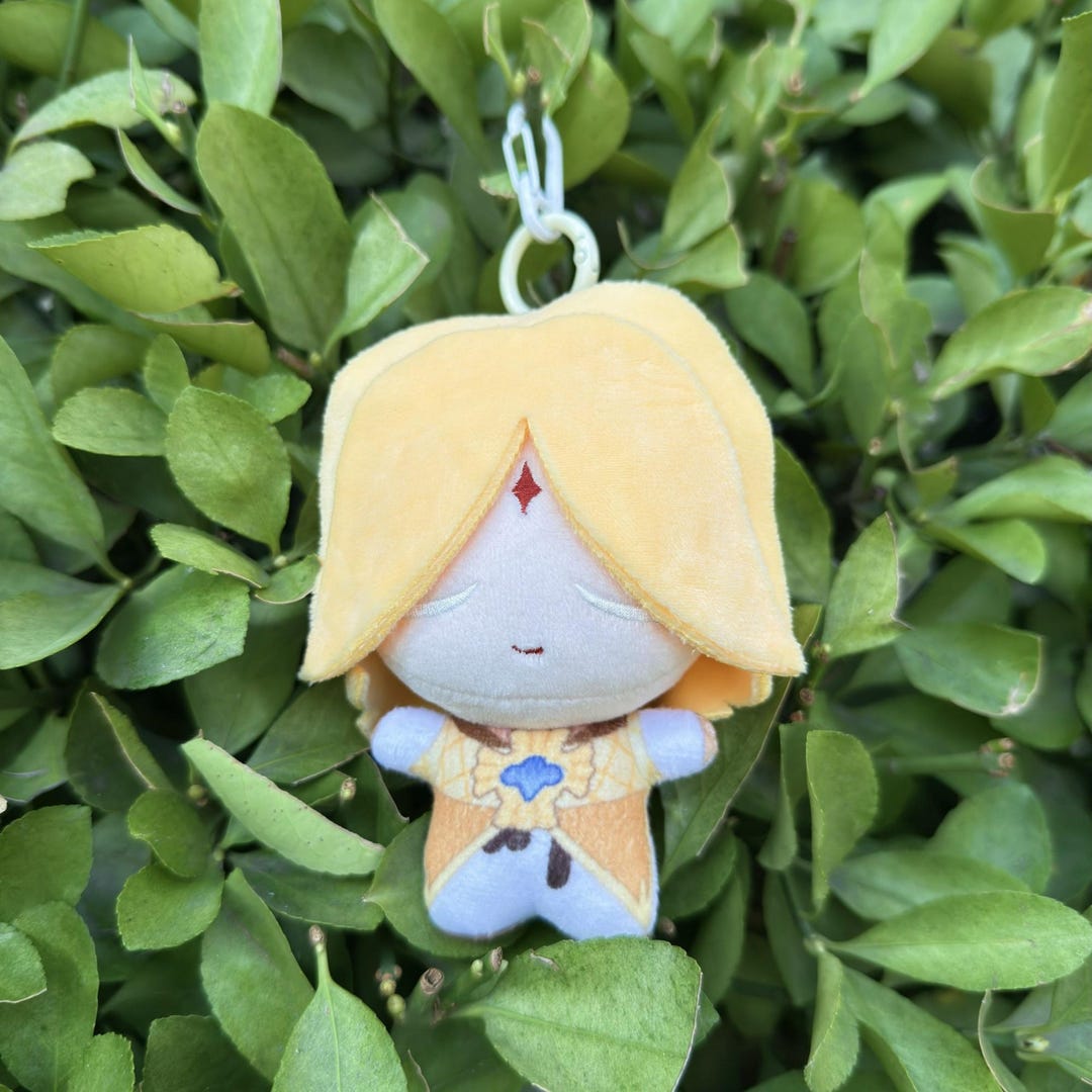 Pure Vanilla Cookie Plush Keychain, Handmade 4.5" Bag Charm Plush Toy ...