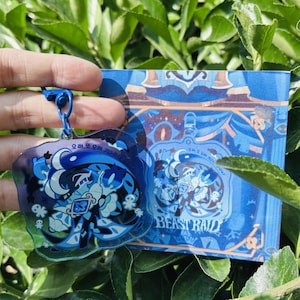 Shadow Milk & Pure Vanilla Cookie Acrylic Keychain Set | Cookie Run Fan ...