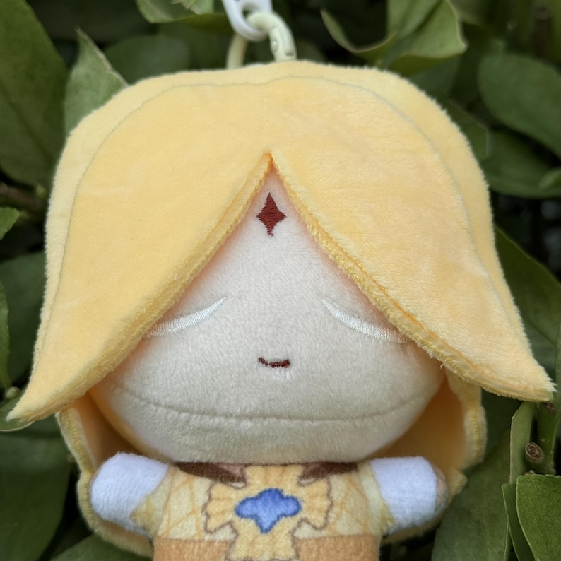 Pure Vanilla Cookie Plush Keychain, Handmade 4.5" Bag Charm Plush Toy ...