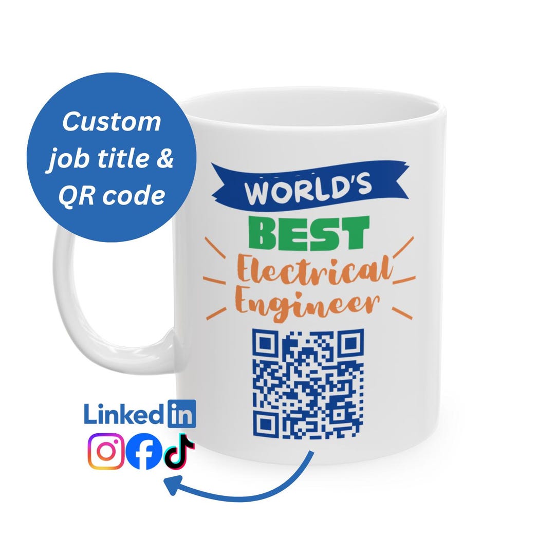 Custom World's Best JOB Title With Custom QR Code to YOUR Linkedin Page ...