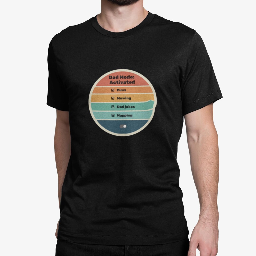 Funny Dad Shirt - Dad Mode Activated Checklist - Fun Gift for Dads ...