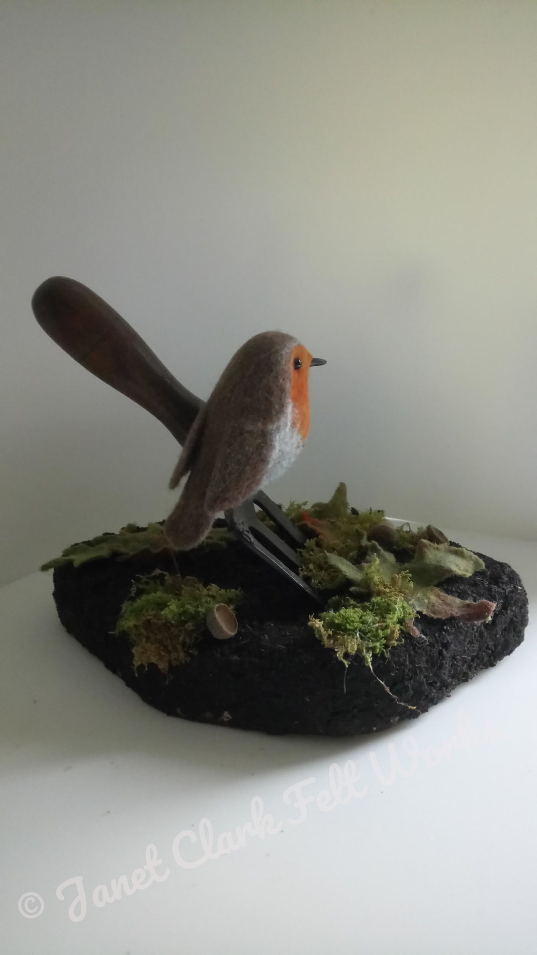 Robin Sculpture, Felted, Bird Lovers Gift, Gardeners Friend, Unique ...