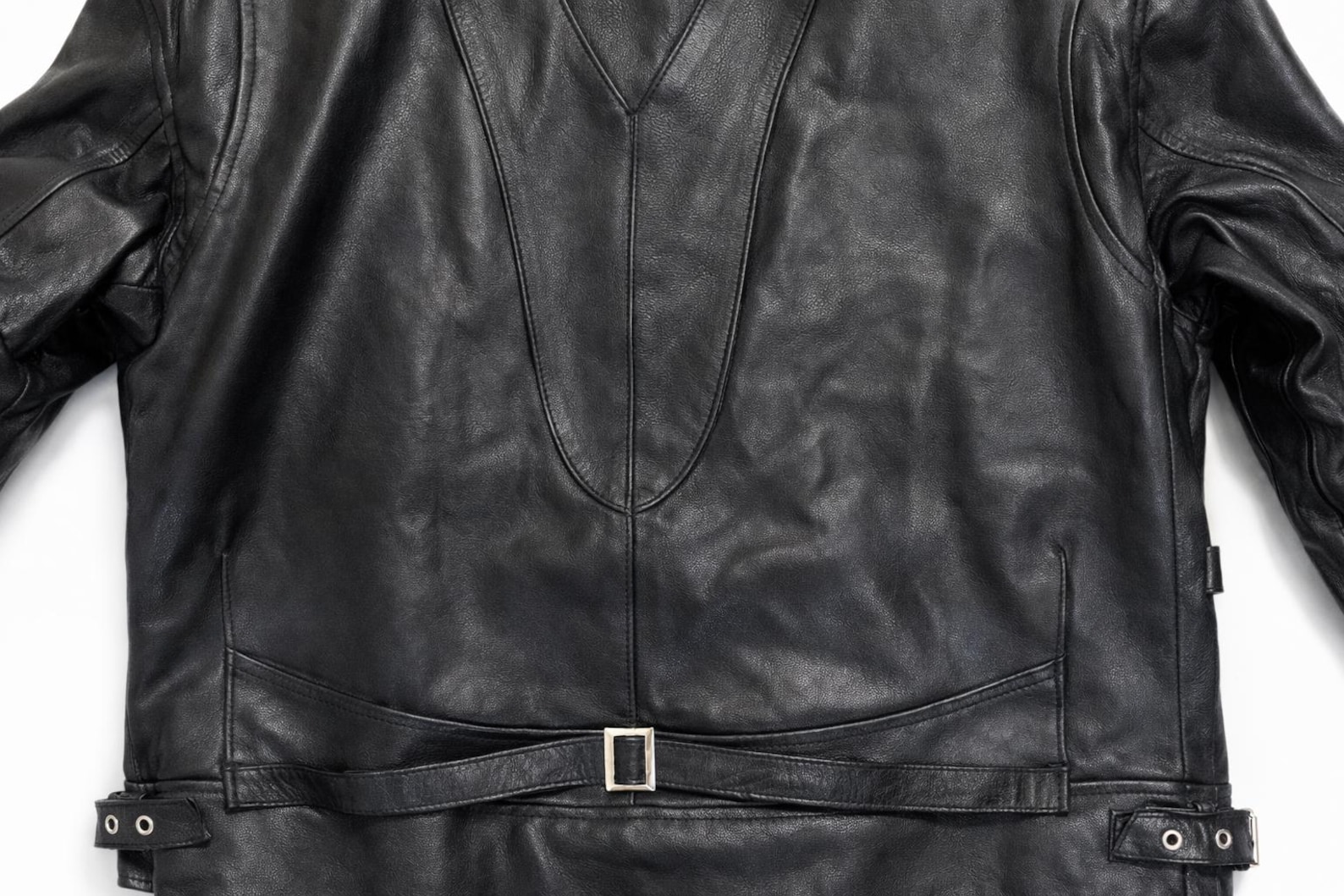 Vintage 1930s Swedish Leather Motorcycle Jacket – Rare Black Biker ...