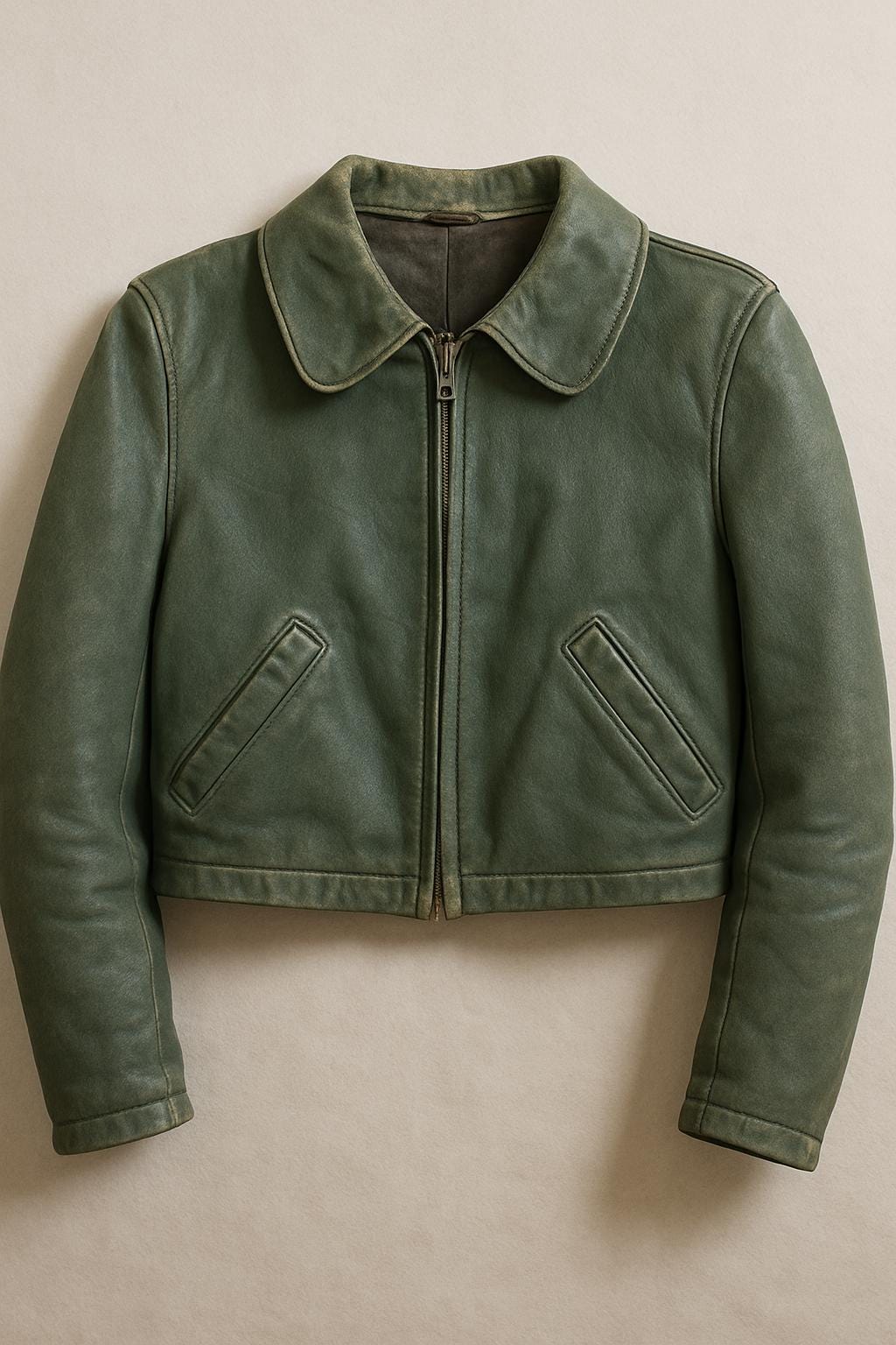 Vintage German U-boat Submarine Unisex Cropped Leather Jacket Real ...
