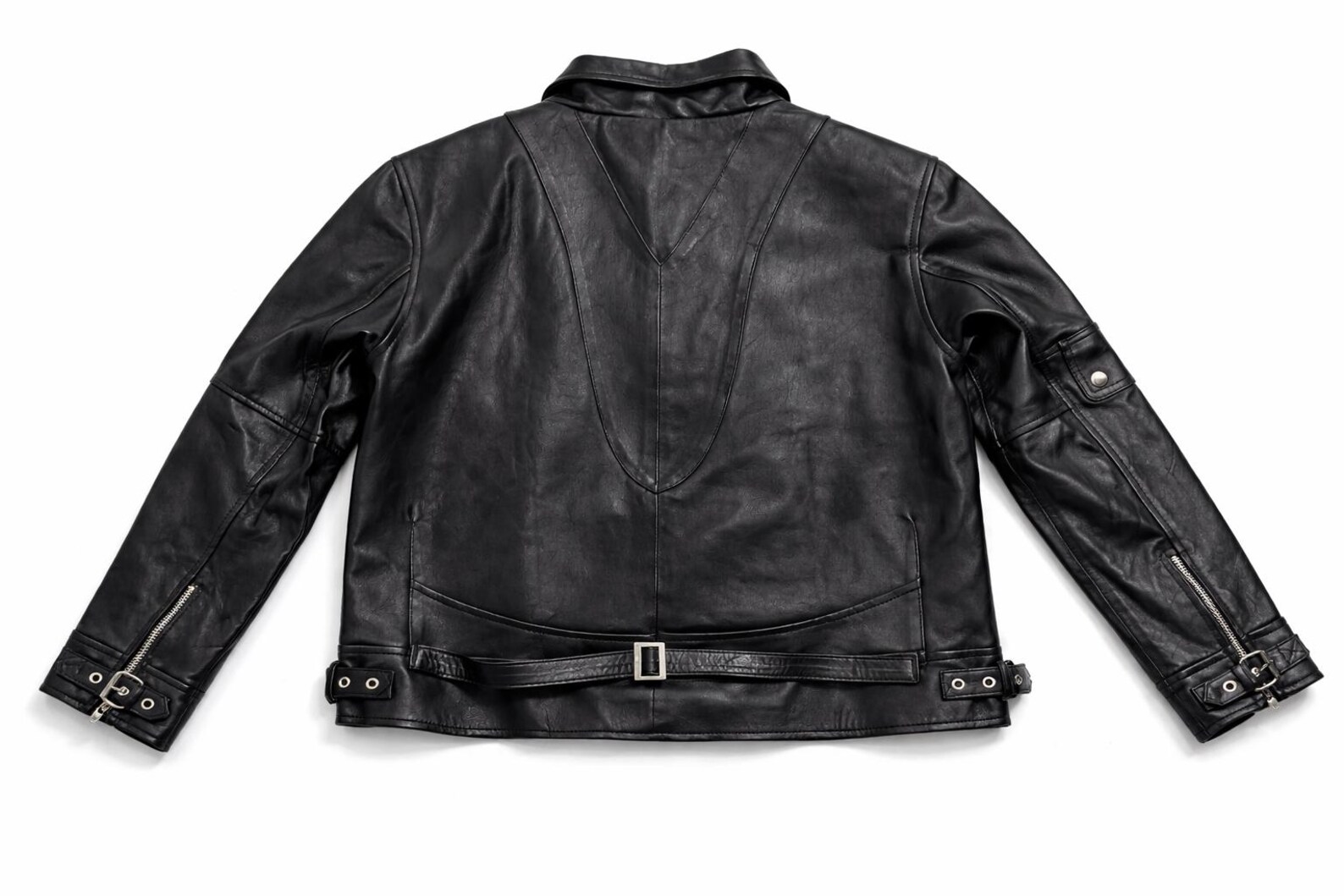 Vintage 1930s Swedish Leather Motorcycle Jacket – Rare Black Biker ...