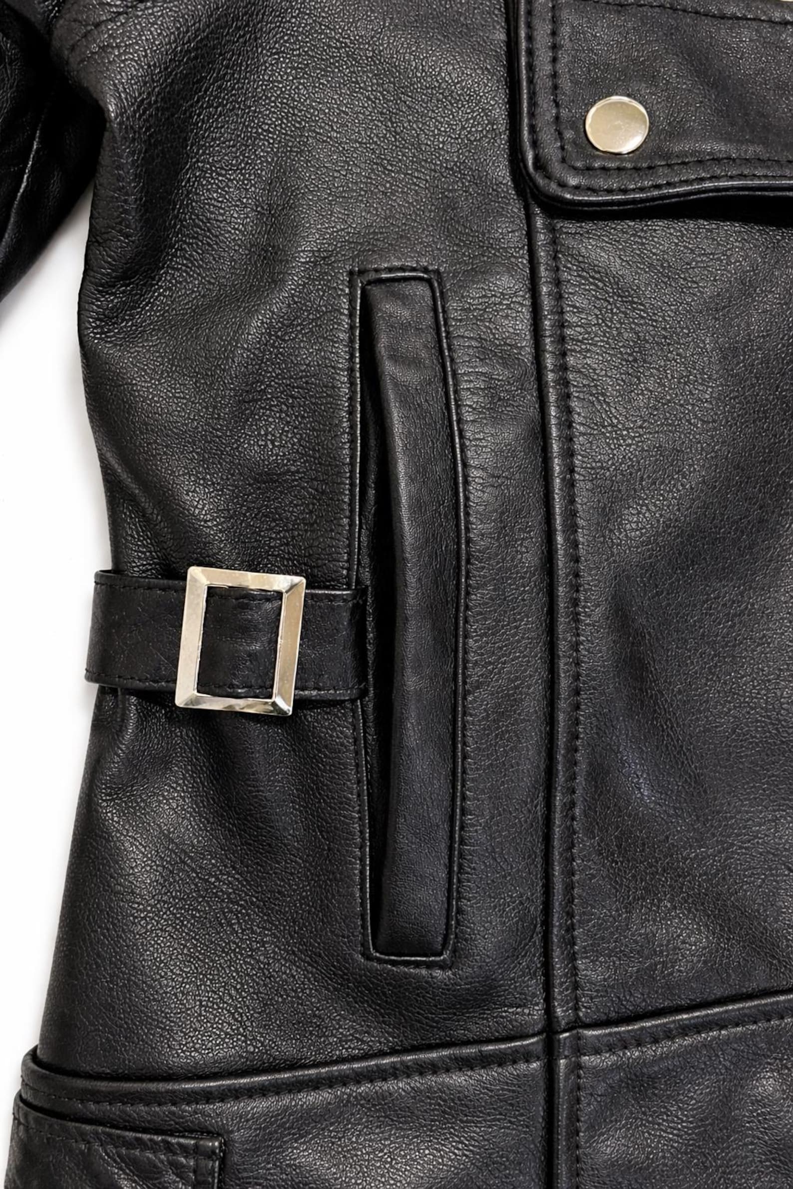 Vintage 1930s Swedish Leather Motorcycle Jacket – Rare Black Biker ...